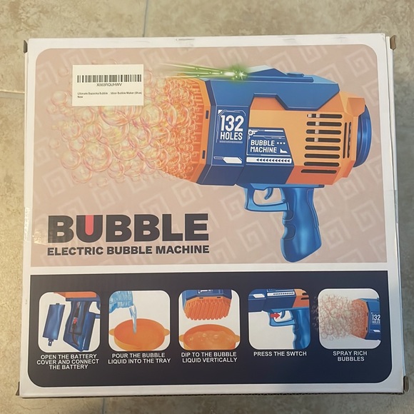 Toys | Ultimate Bazooka Bubble Gun Machine 132 Holes With Light New In ...